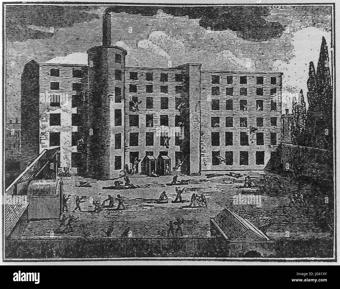 Nathan Goughs steam driven mule spinning mill in Salford Stock Photo ...