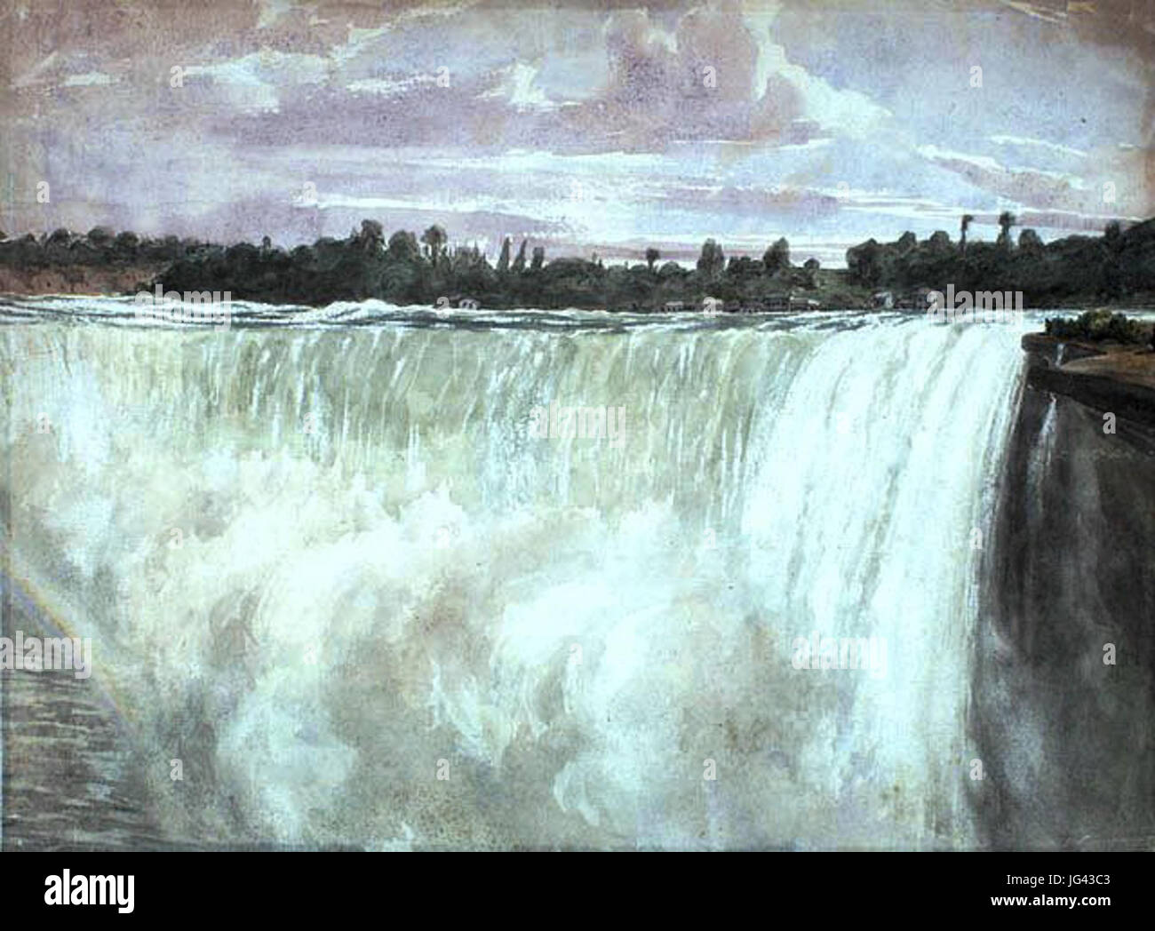 Niagara from the Table Rock 1838 Stock Photo - Alamy