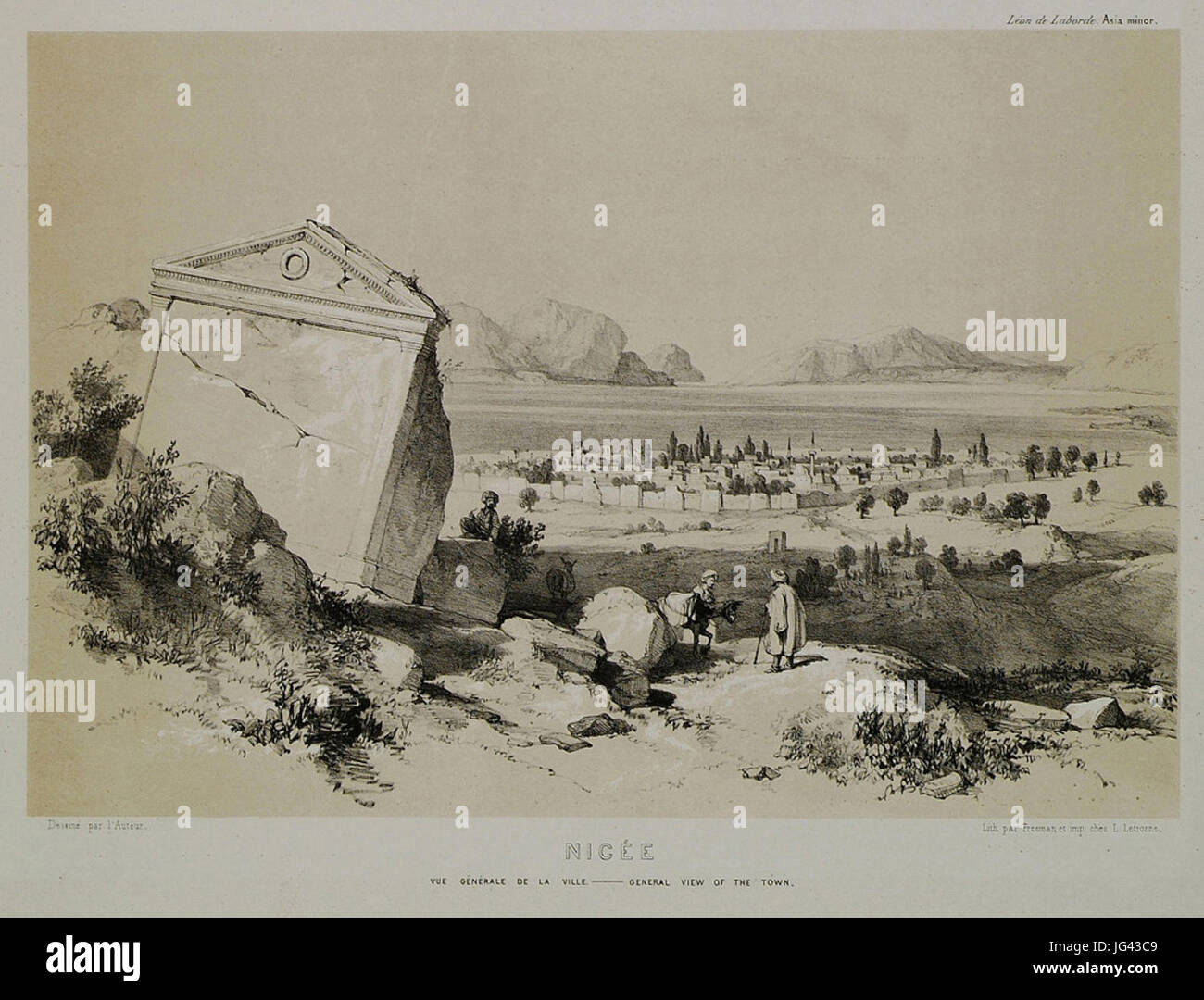 Nicée Vue générale de la ville - Laborde Léon Emmanuel Simon Joseph ...