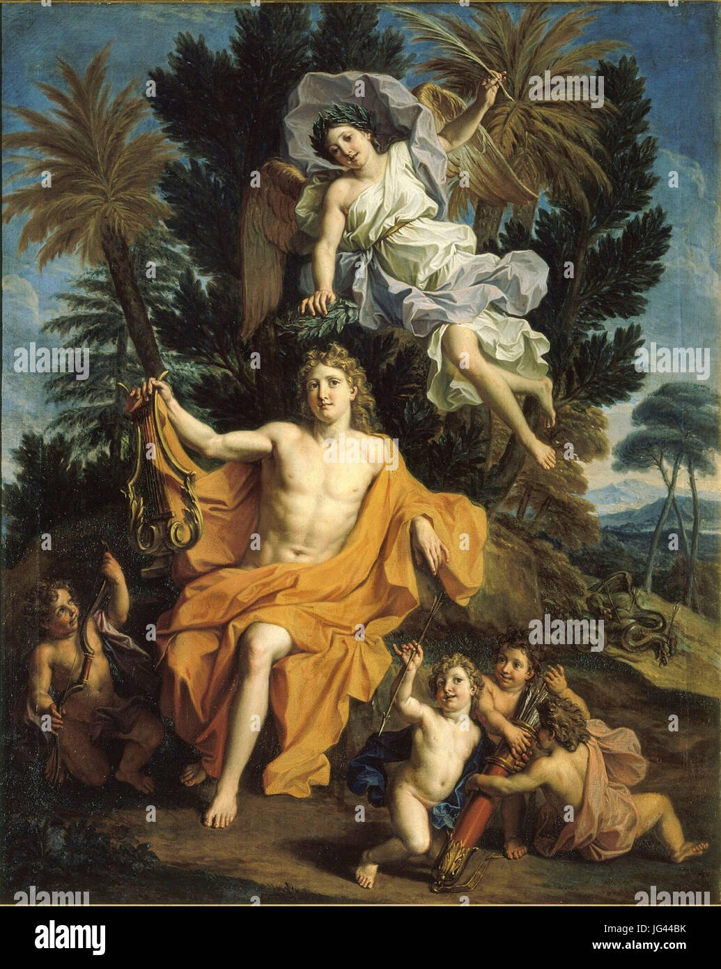 Noël Coypel, Story of Apollo - Apollo Crowned by Victory after Having ...