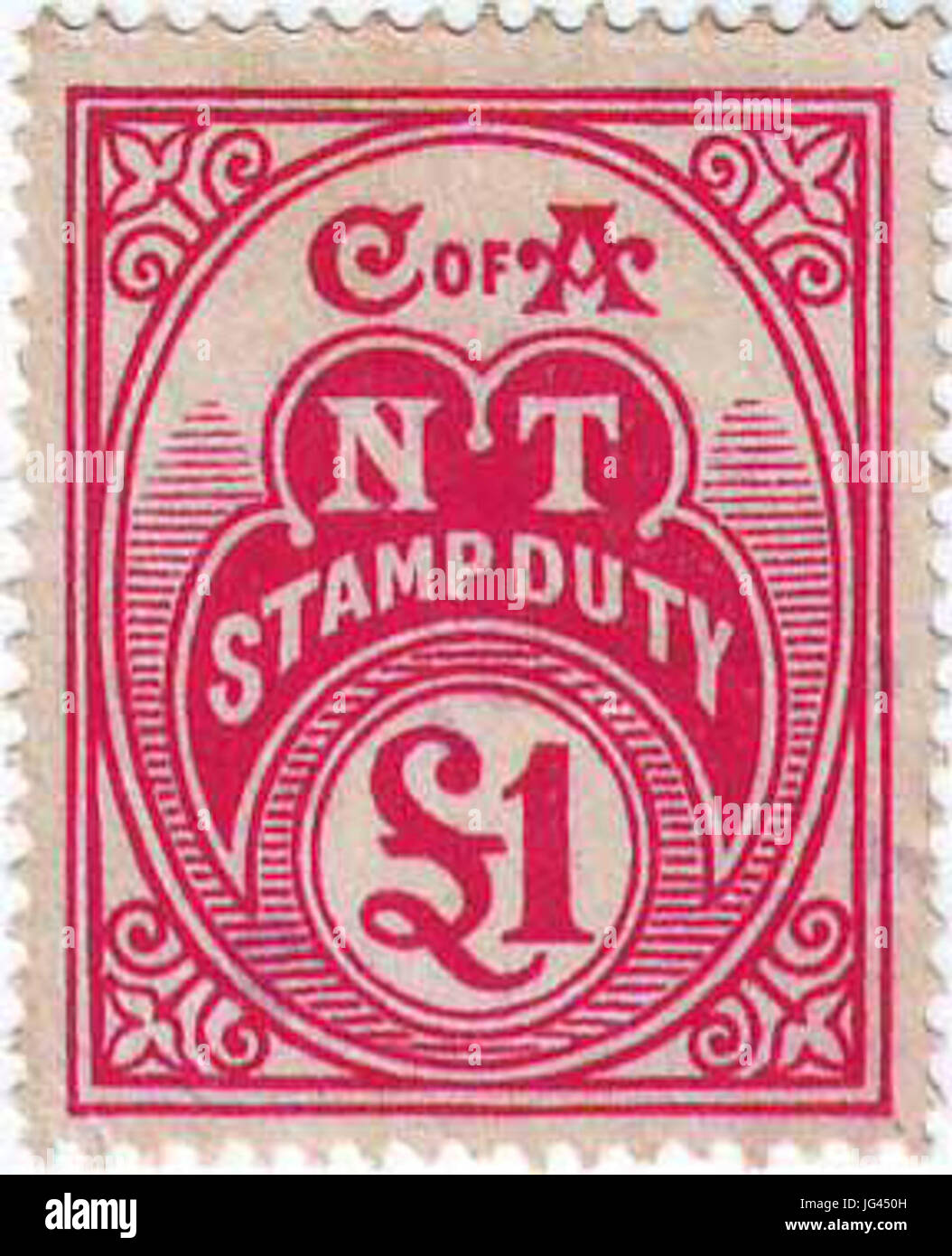 Northern Territory C2A31 revenue stamp 1917 Stock Photo - Alamy