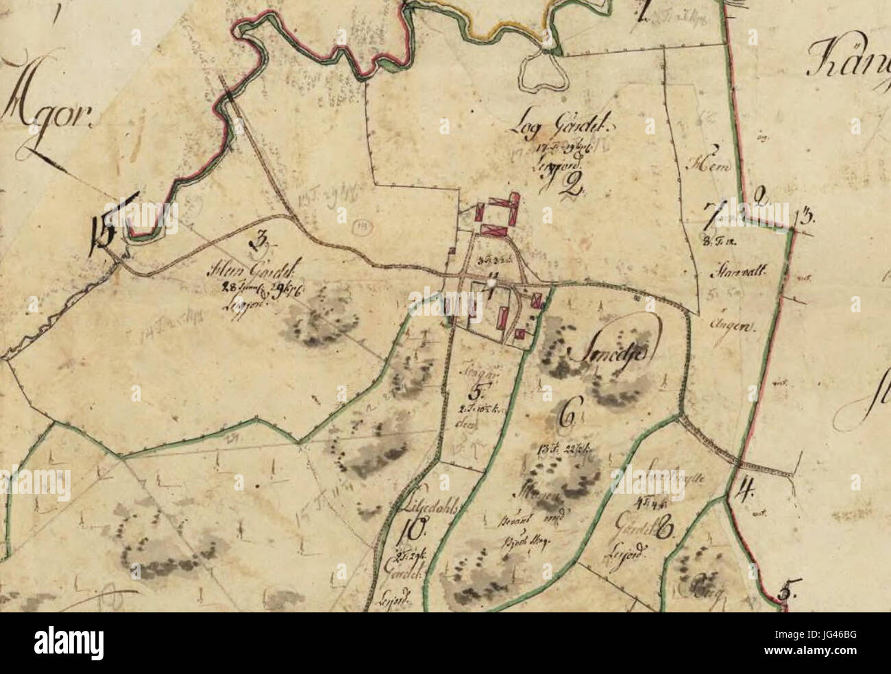 Ogesta gård 1810 Stock Photo - Alamy