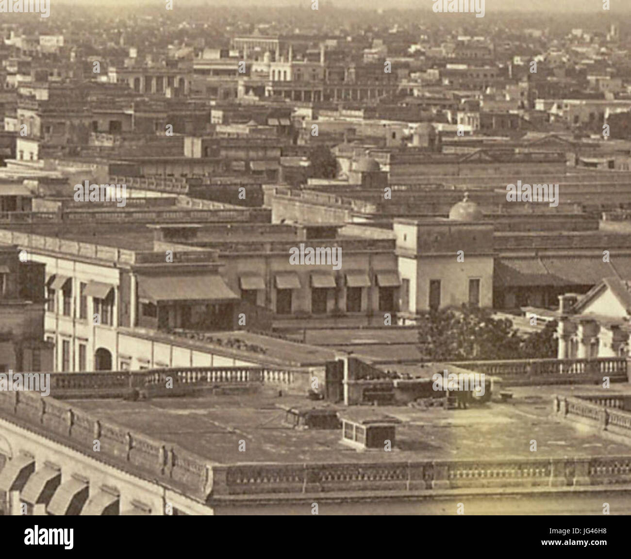 Old Court House Street Calcutta from top in 1878 280429 Stock Photo - Alamy