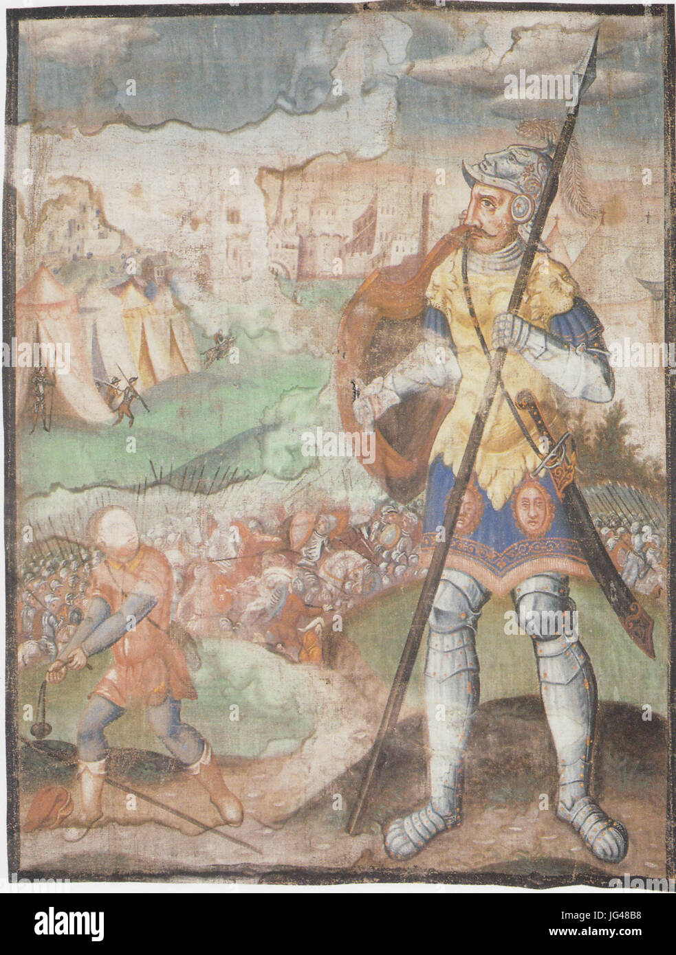 Oswalt Kreusel - Millstätter Fastentuch - David und Goliath Stock Photo ...