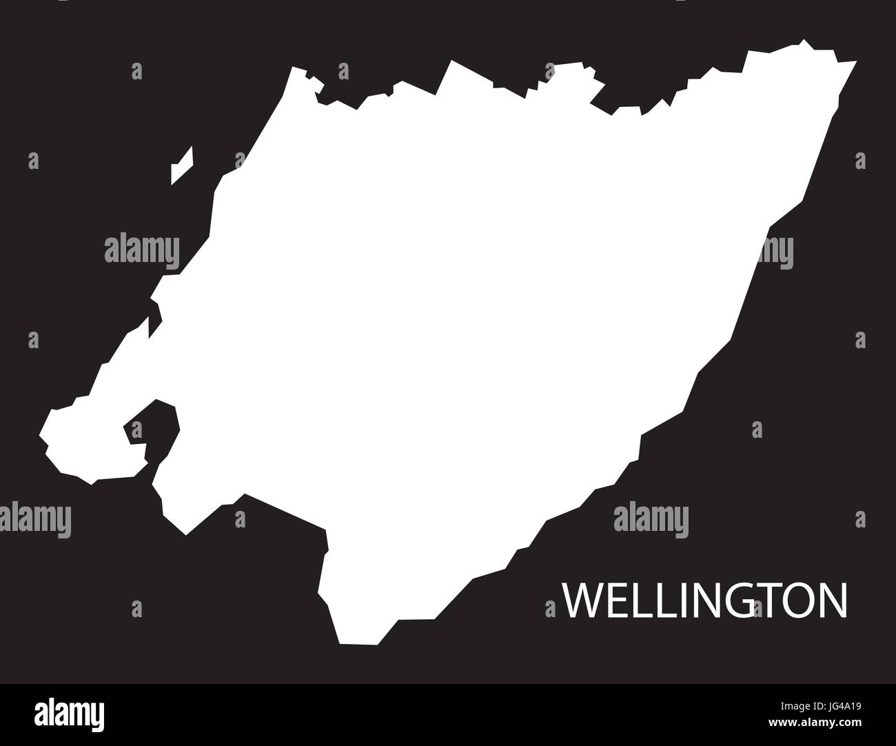 Wellington county map hi-res stock photography and images - Alamy