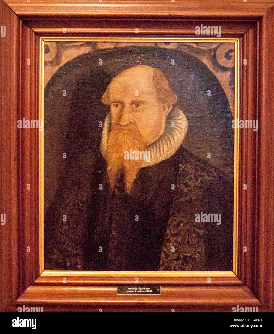 Painting of Magnús Ólafsson Stock Photo - Alamy