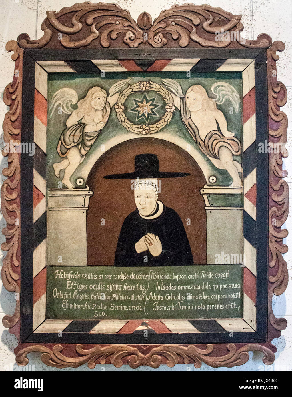 Painting of the widow of Jón Arason Stock Photo - Alamy