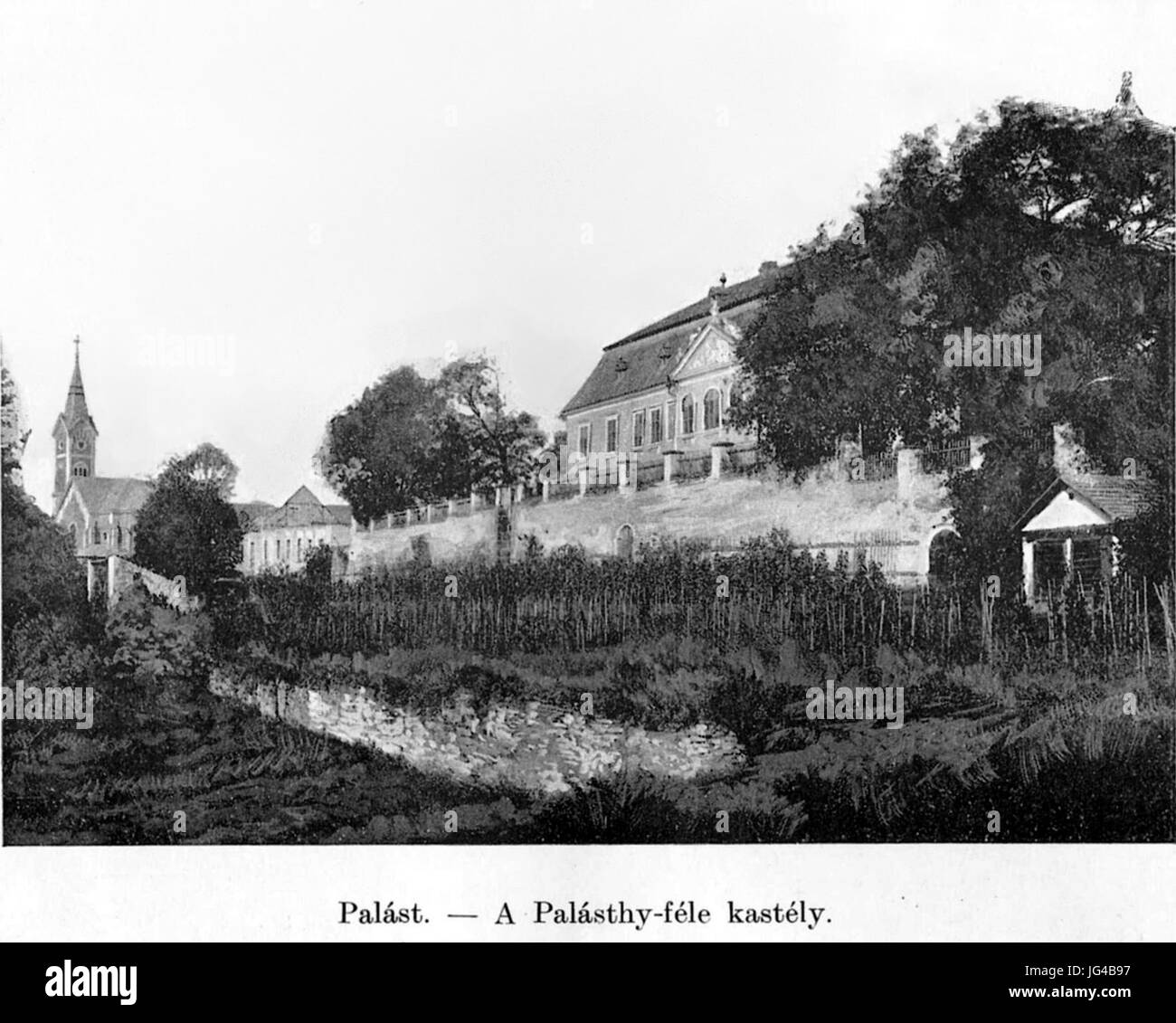 Palásti PALÁSTHY kastély 1906 Stock Photo - Alamy
