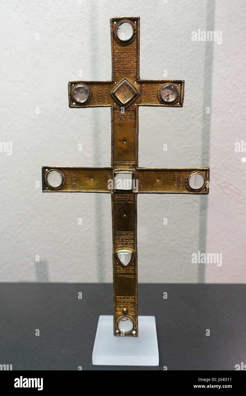 Patriarchal Cross from a Reliquary, Rhine Meuse region, c. 1 0-1230 ...