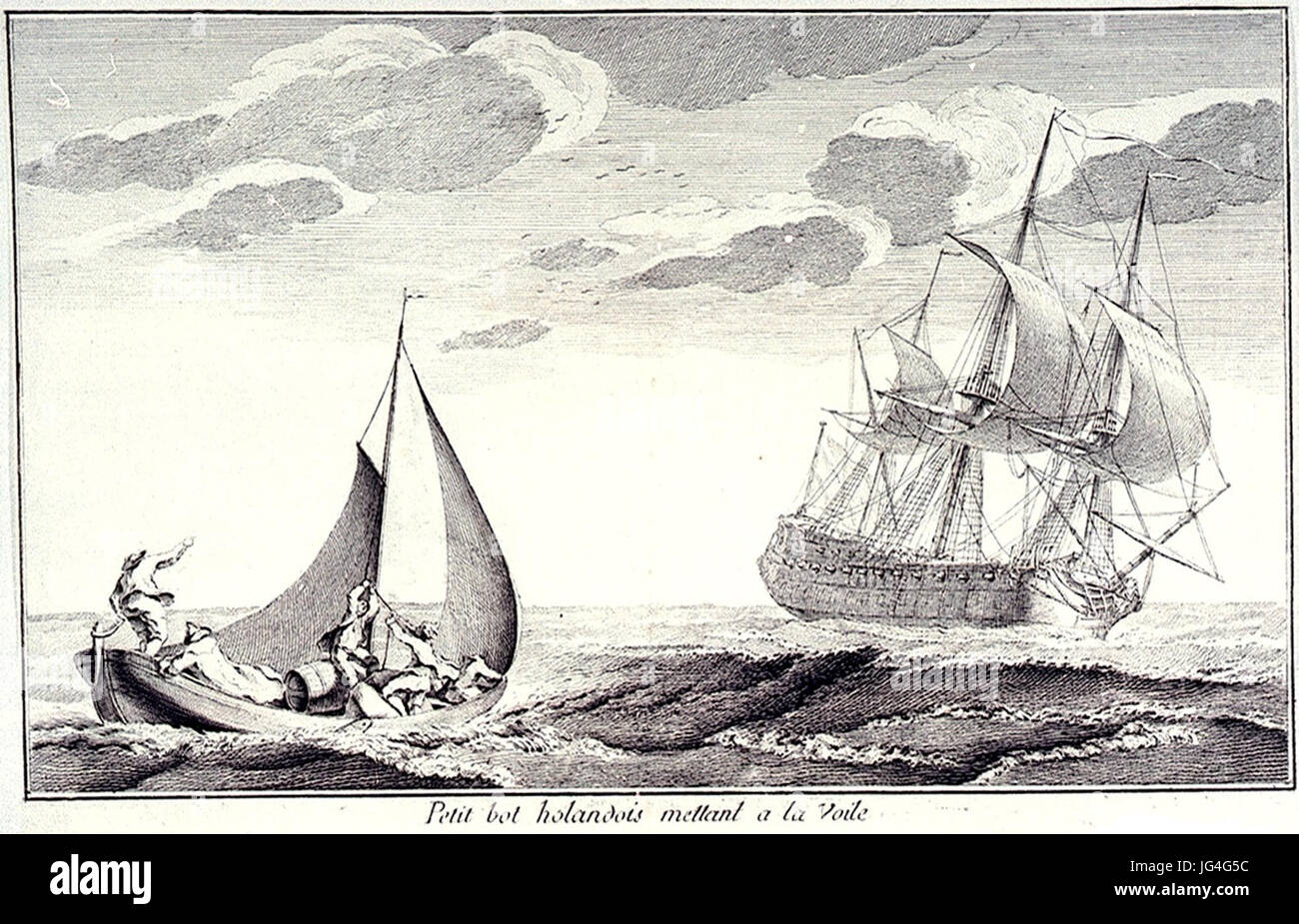 Petit bot hollandais mettant à la voile Stock Photo - Alamy