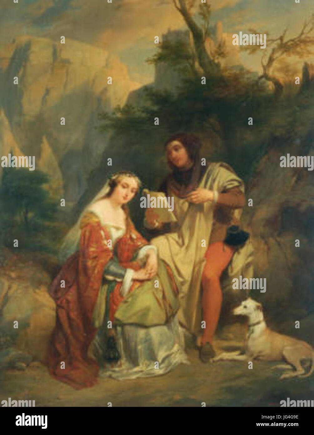 Petrarch and Laura by Nicaise de Keyser Stock Photo - Alamy