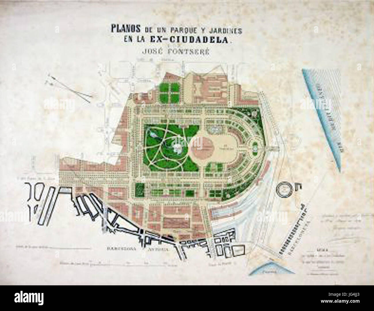 Plànol Exposició 1888 Stock Photo - Alamy