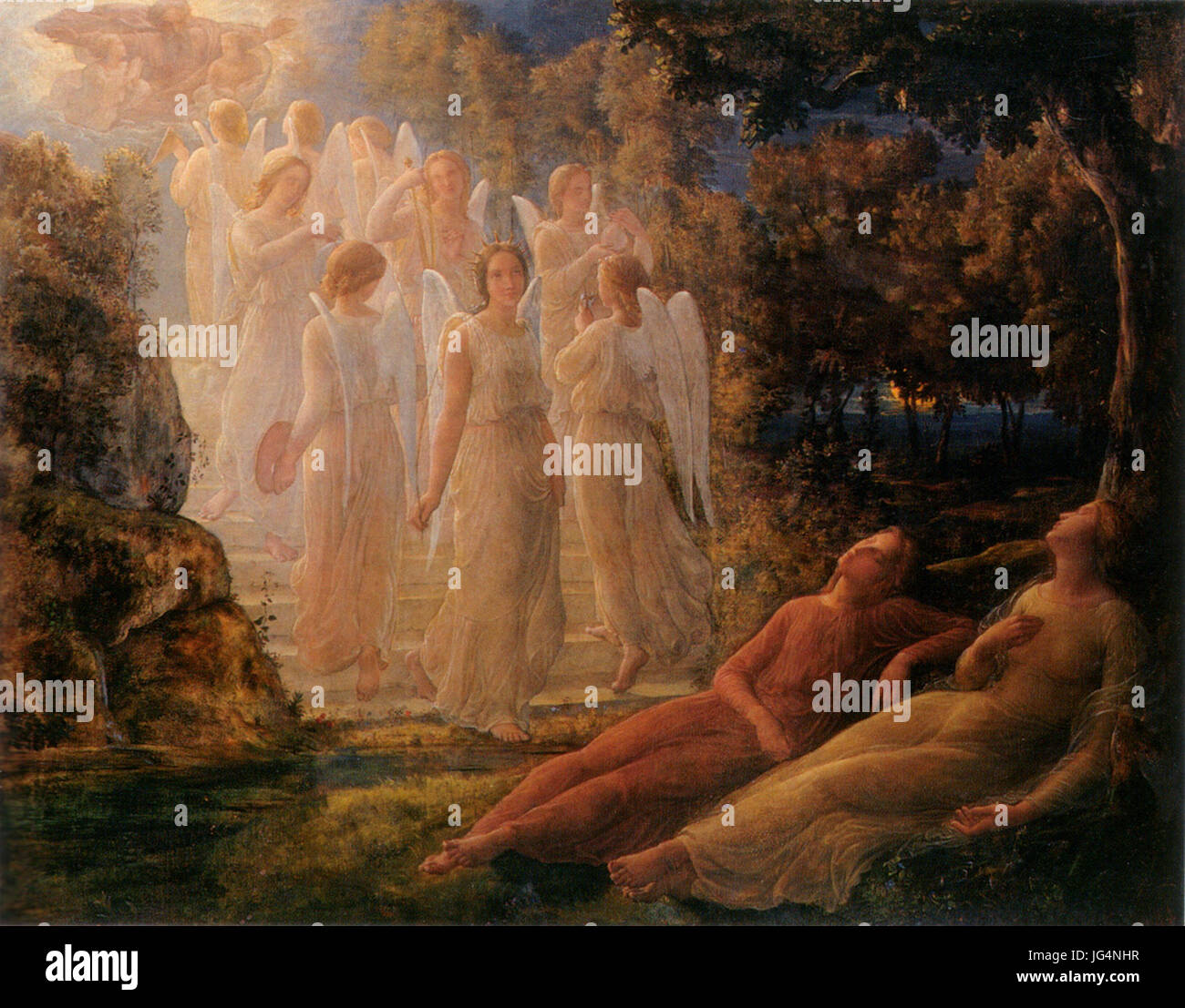 Louis Janmot - Poème de l'âme 12 - L Échelle d or Stock Photo - Alamy