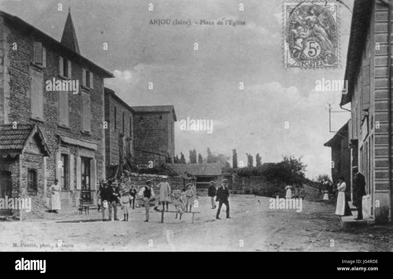 Place église - Anjou Stock Photo - Alamy