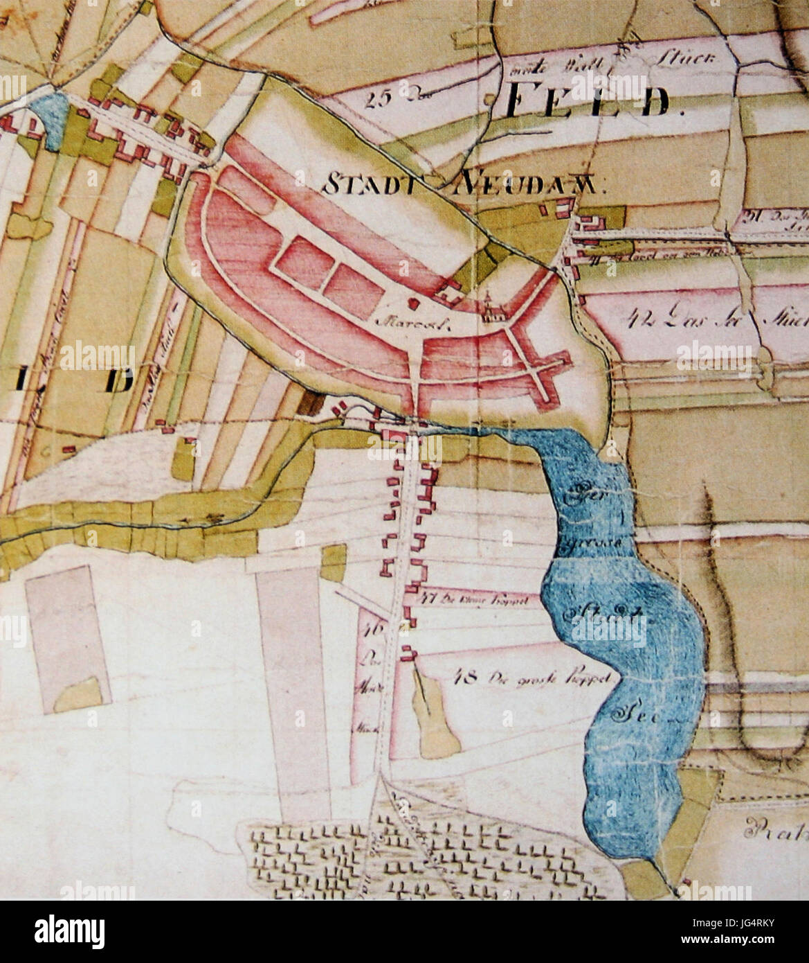 Plan Dębna 1772 Stock Photo - Alamy