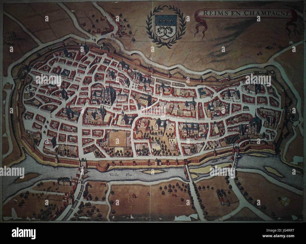 Reims map hi-res stock photography and images - Alamy