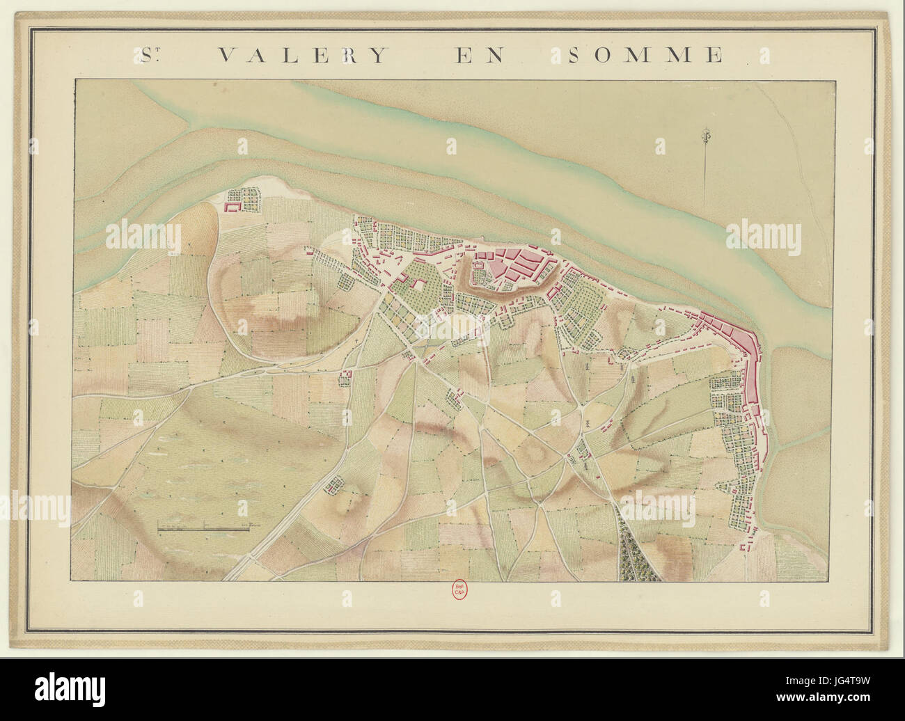 Plans des ports de France (1777) - St Valéry en Somme Stock Photo - Alamy