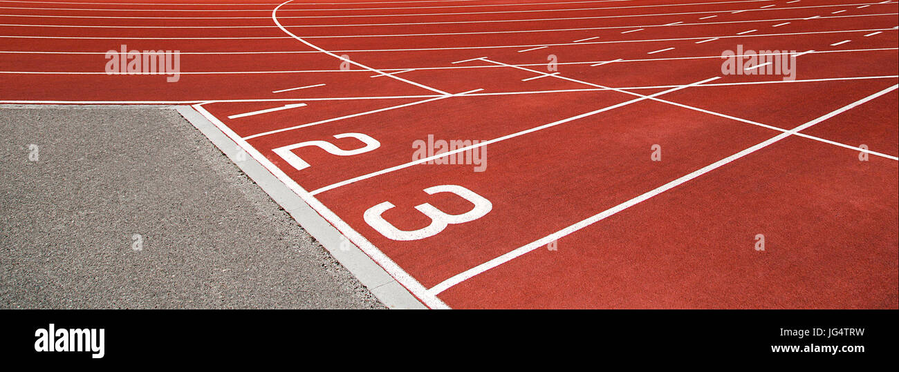 Running Track - Starting Line Stock Photo - Alamy