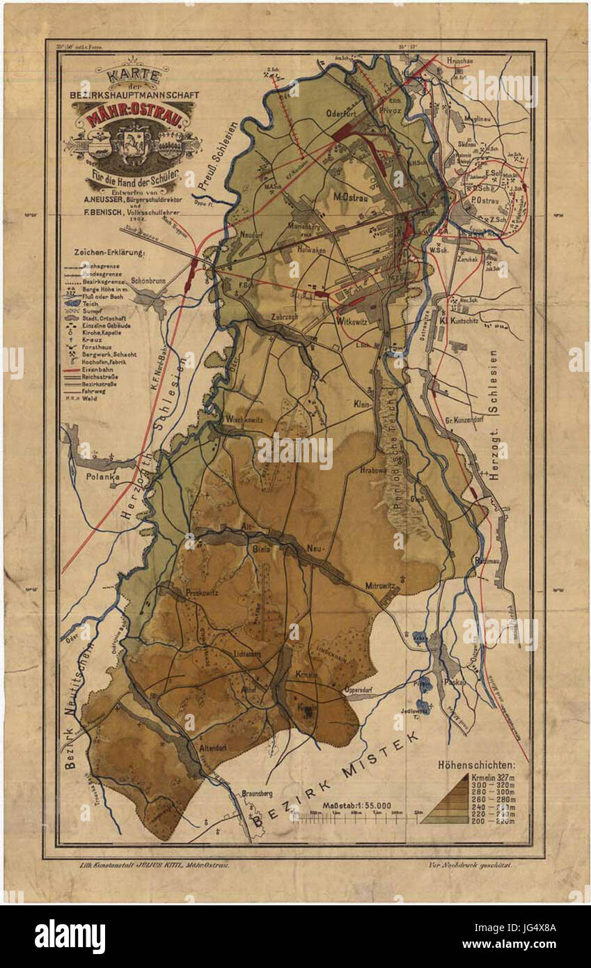 Map of ostrava hi-res stock photography and images - Alamy