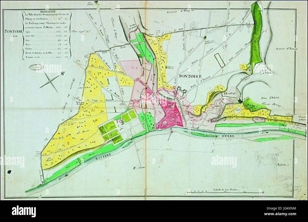 Pontoise map hi-res stock photography and images - Alamy