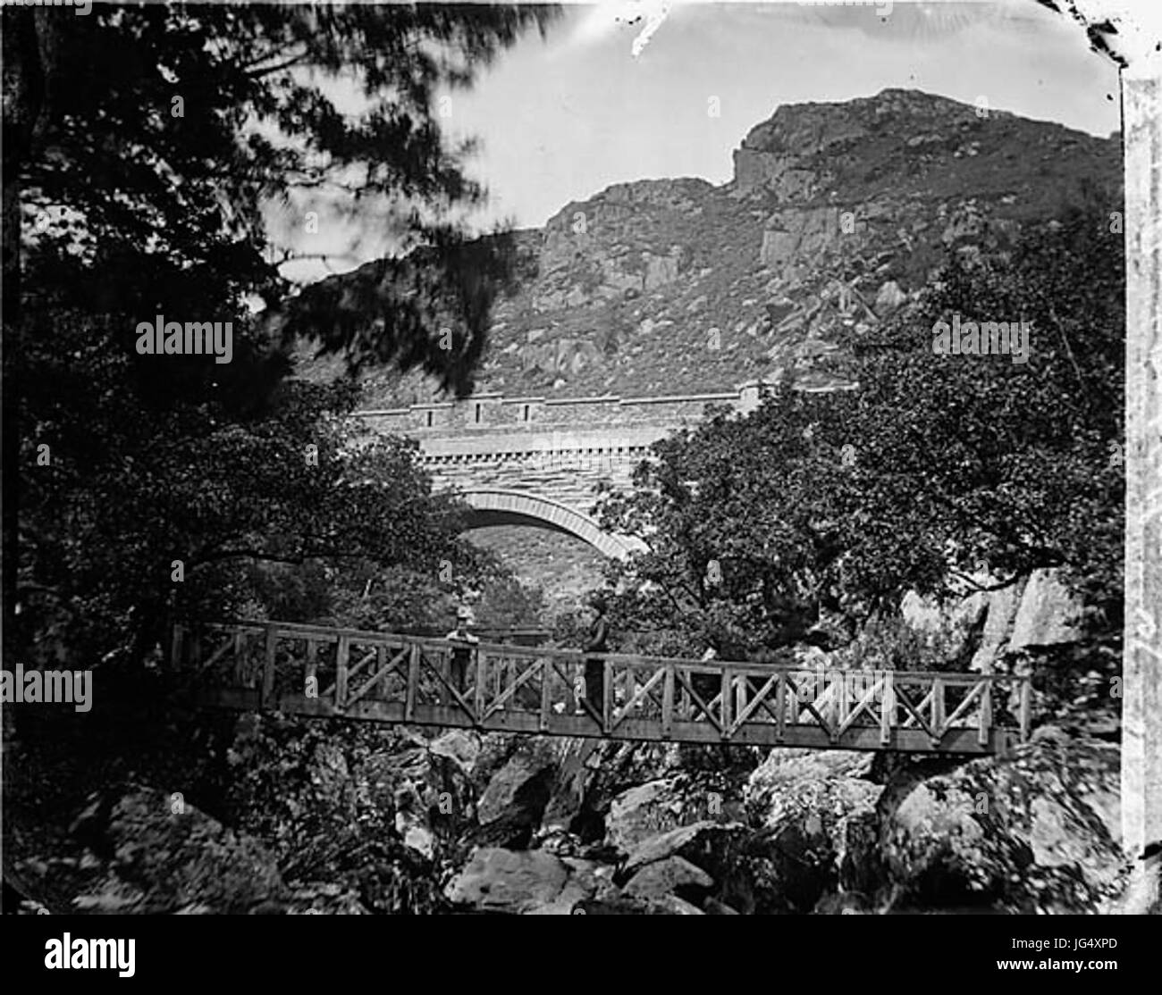 Pont-y-glyn and Pont Gethin Dolwyddelan NLW3361378 Stock Photo - Alamy