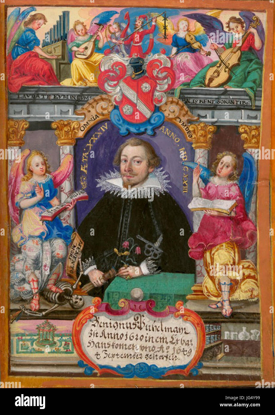 Porträtbuch Hansgericht Regensburg 045r Stock Photo - Alamy