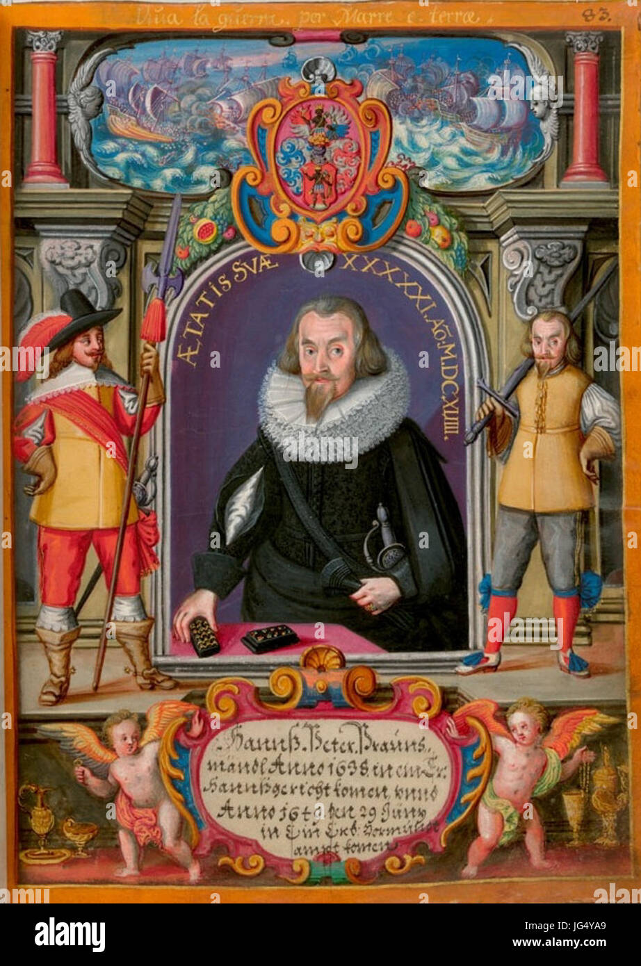 Porträtbuch Hansgericht Regensburg 069r Stock Photo - Alamy