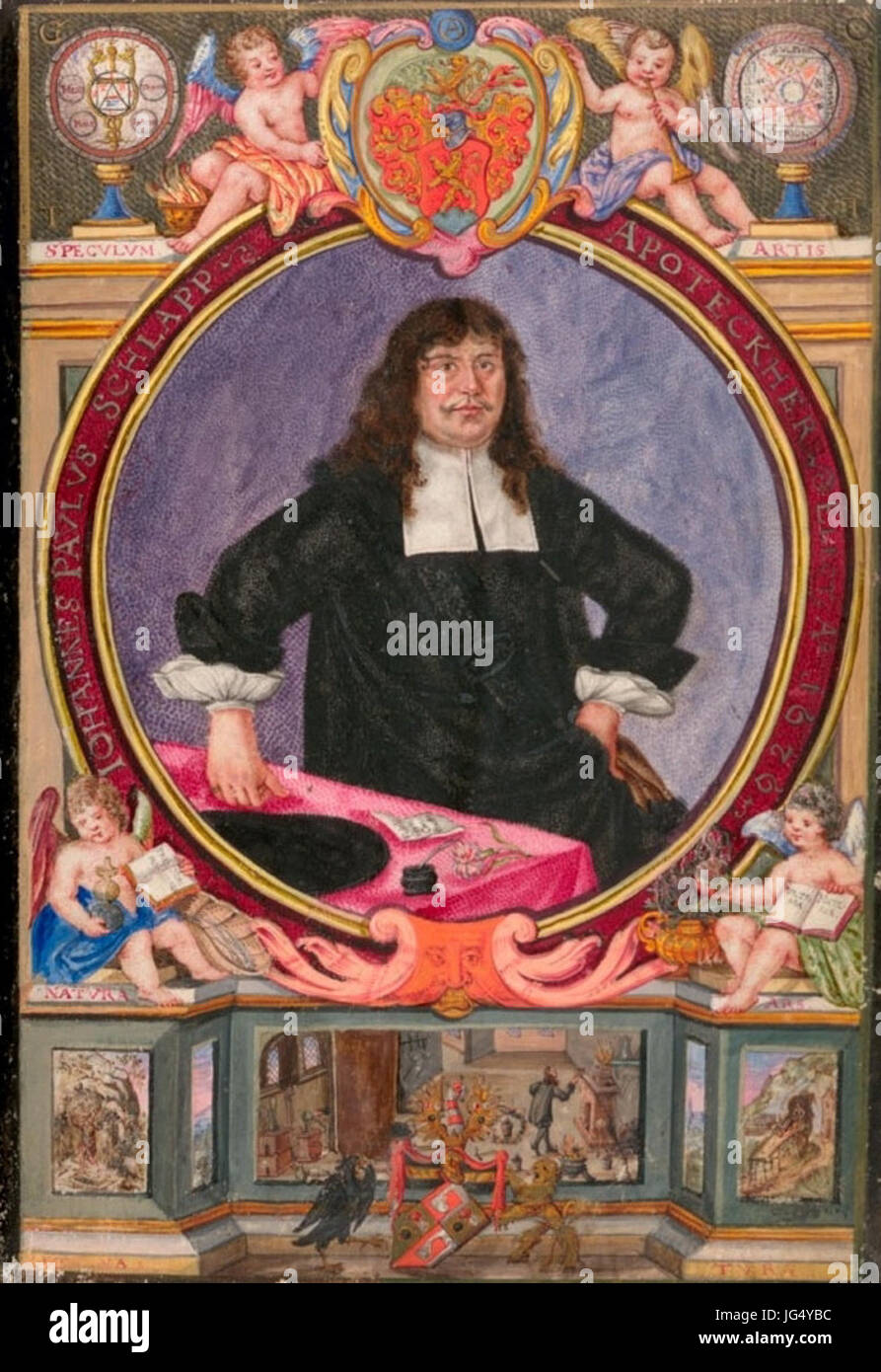 Porträtbuch Hansgericht Regensburg 096r Stock Photo - Alamy