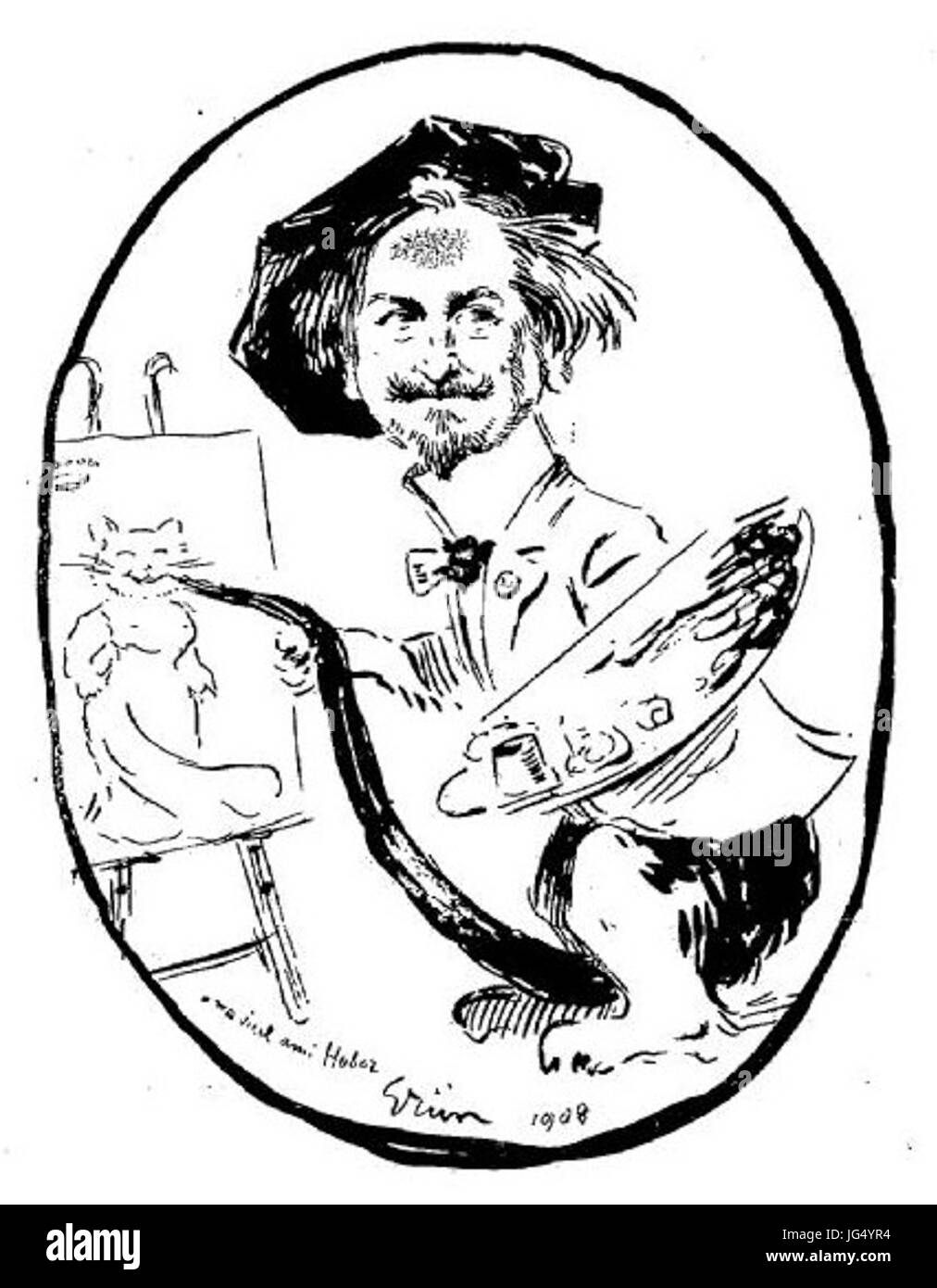 Portrait de Léon Charles Huber Stock Photo - Alamy