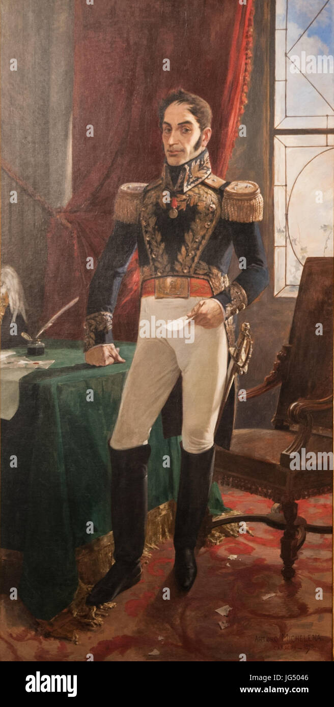 Portrait of Simón Bolívar by Arturo Michelena Stock Photo - Alamy