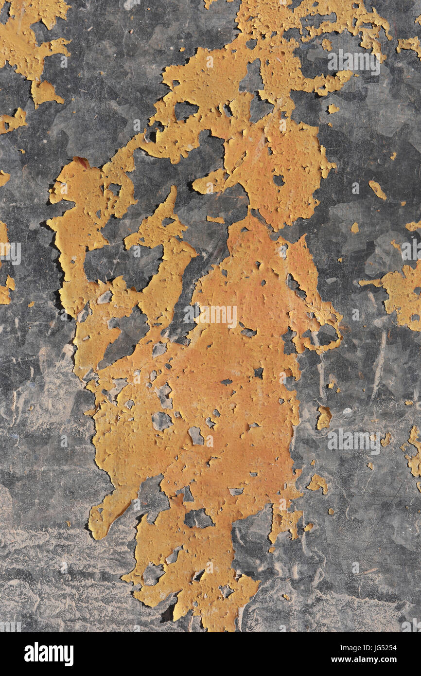 Galvanized metal paint chipping Stock Photo - Alamy