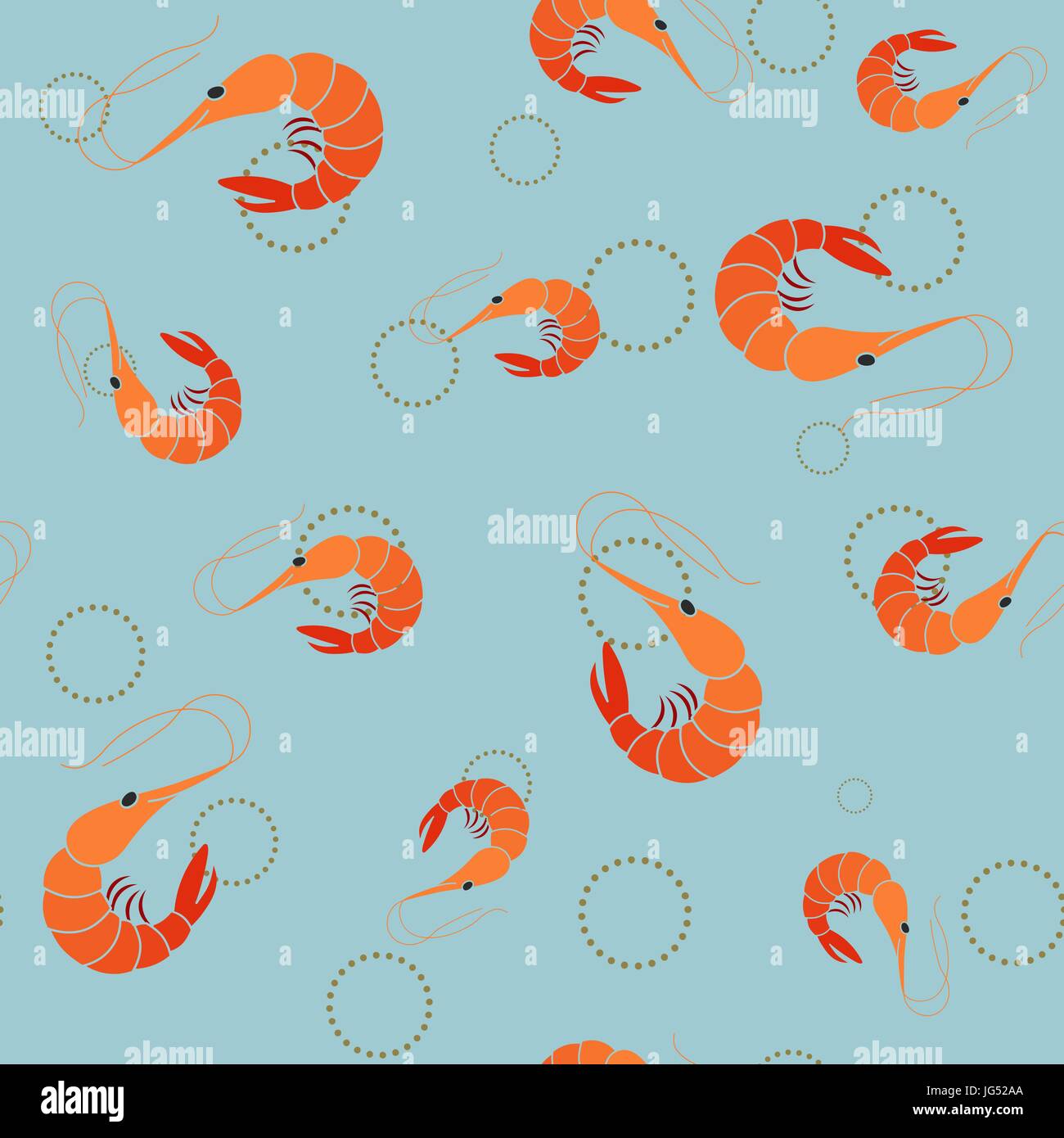 Shrimp seamless pattern Stock Vector Image & Art - Alamy
