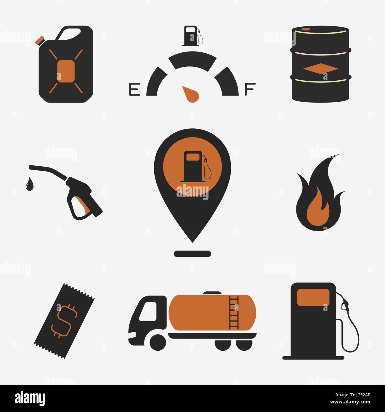 Collection of fuel station icons Stock Vector Image & Art - Alamy