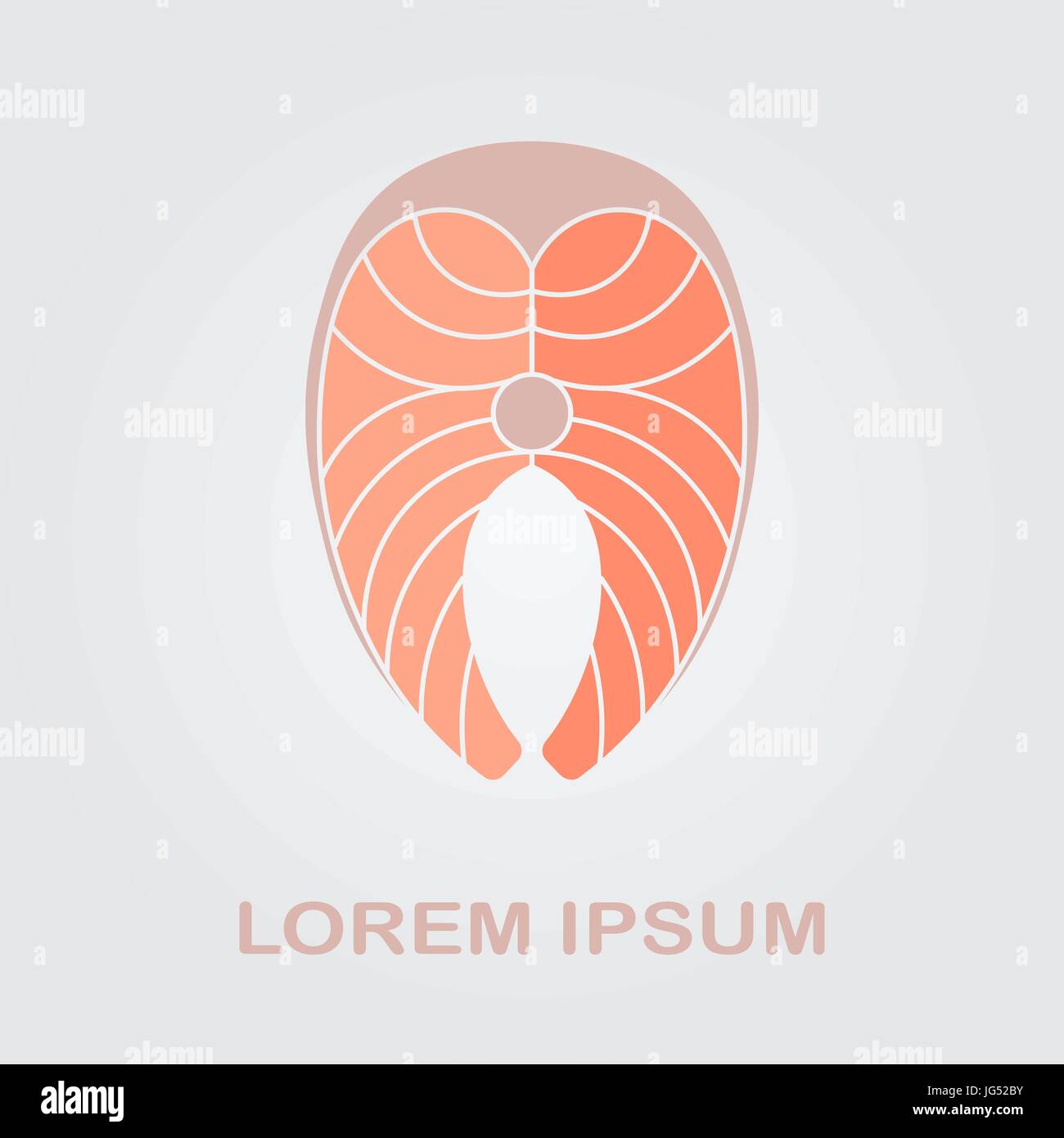 Salmon steak icon. Fish steak icon Stock Vector Image & Art - Alamy