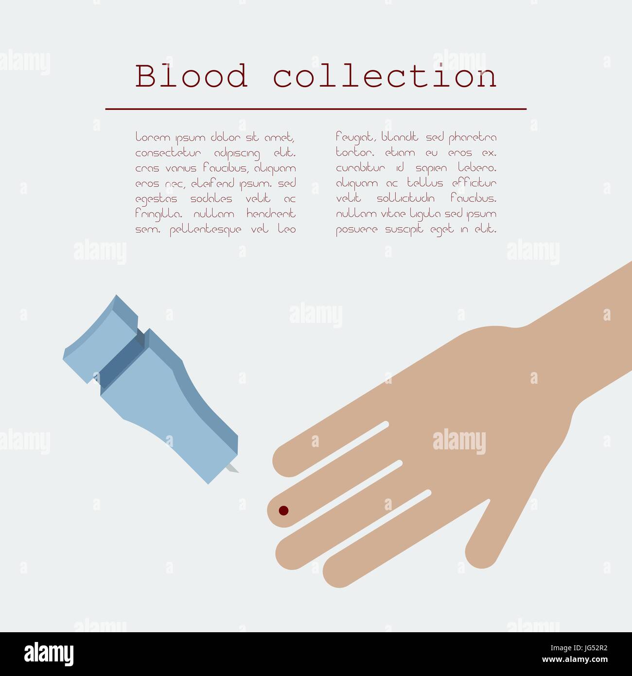 Capillary sampling. Finger prick blood collection Stock Vector Image ...