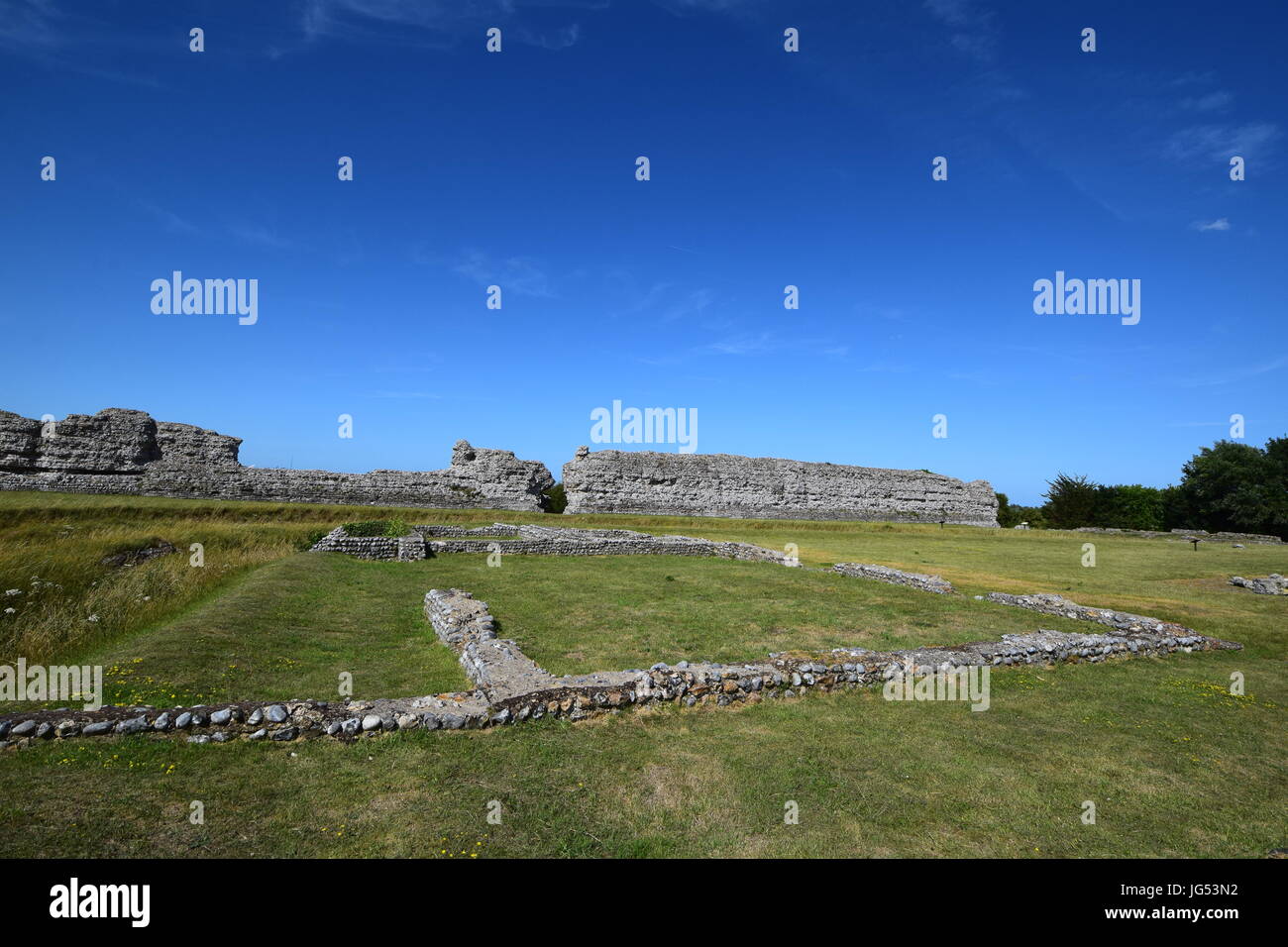 Richborough Roman Fort 2017 Stock Photo - Alamy