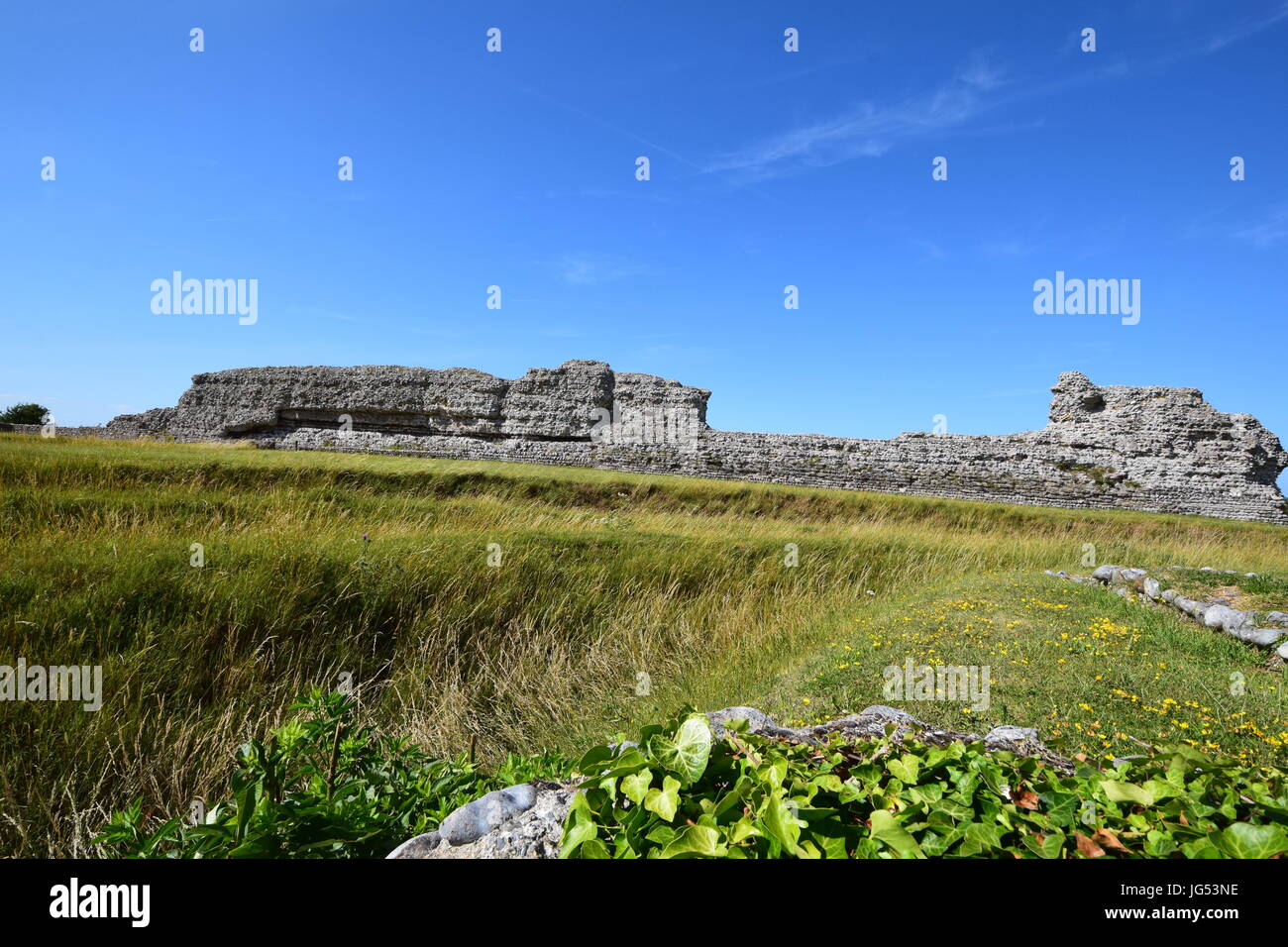 Richborough Roman Fort 2017 Stock Photo - Alamy