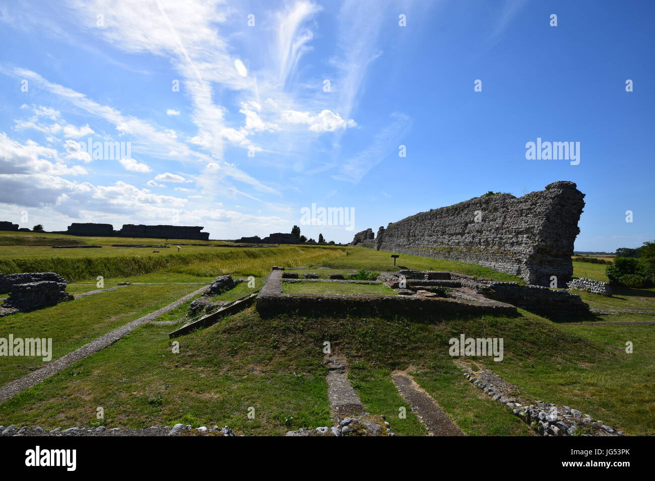Richborough Roman Fort 2017 Stock Photo - Alamy