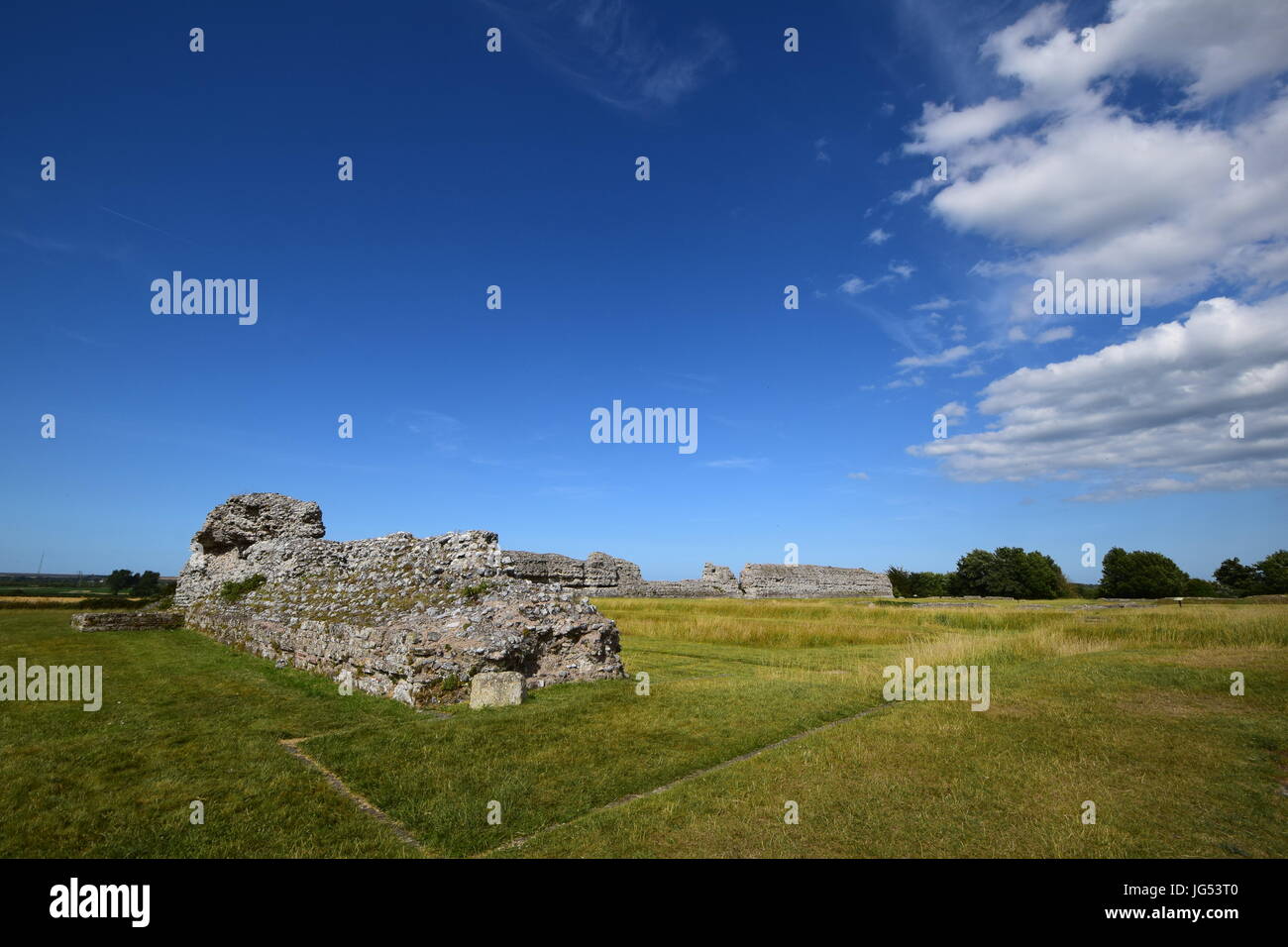 Richborough Roman Fort 2017 Stock Photo - Alamy