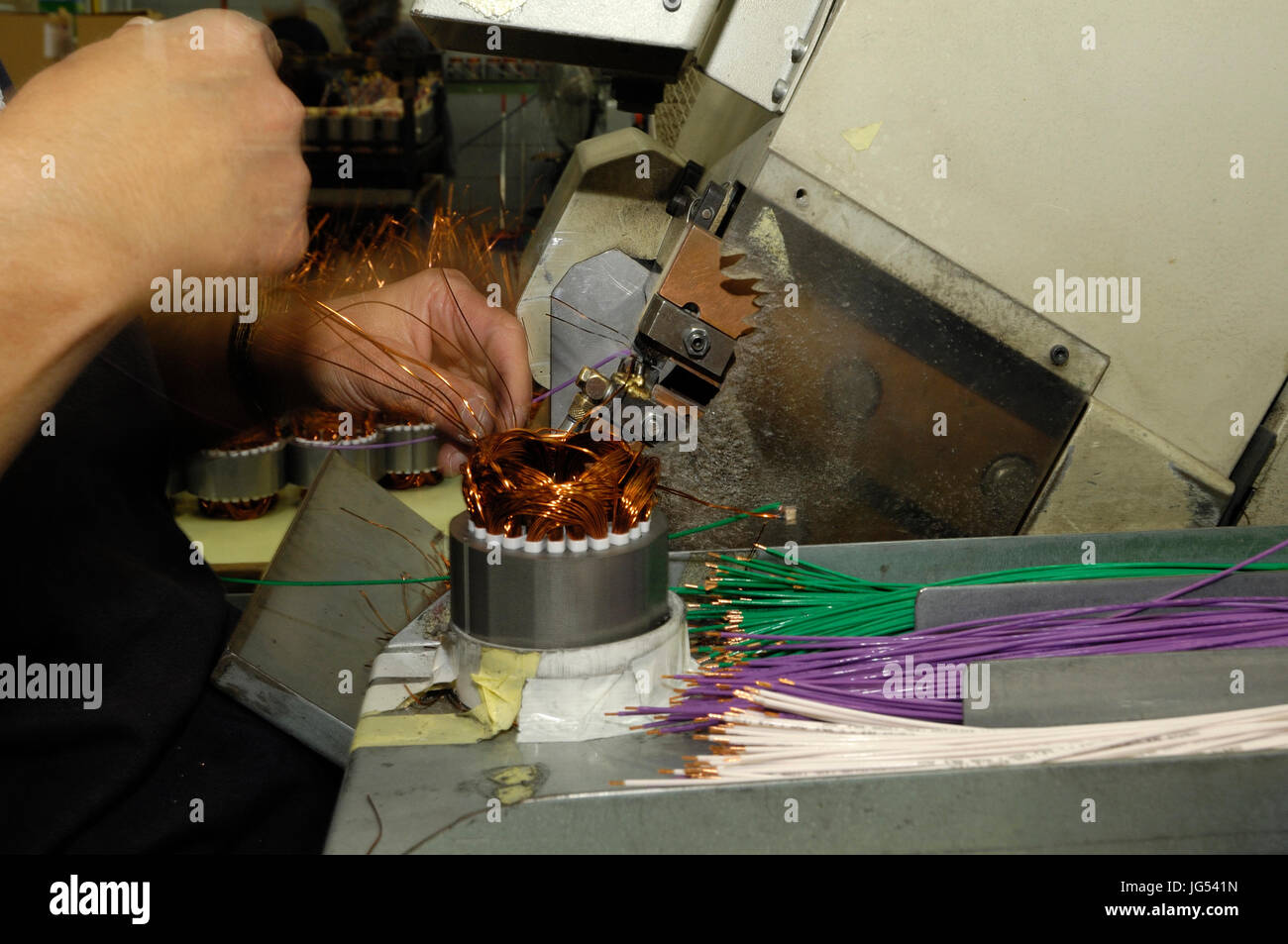 winding and construction of an electric motor Stock Photo - Alamy