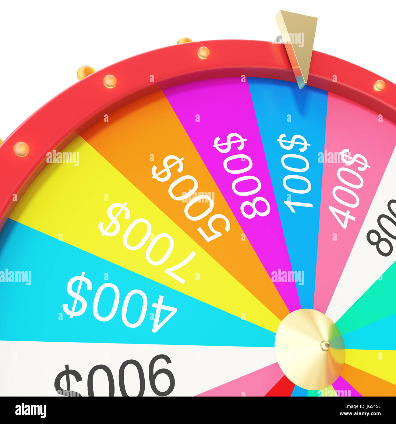 Realistic spinning fortune wheel, lucky roulette. Colorful wheel of ...