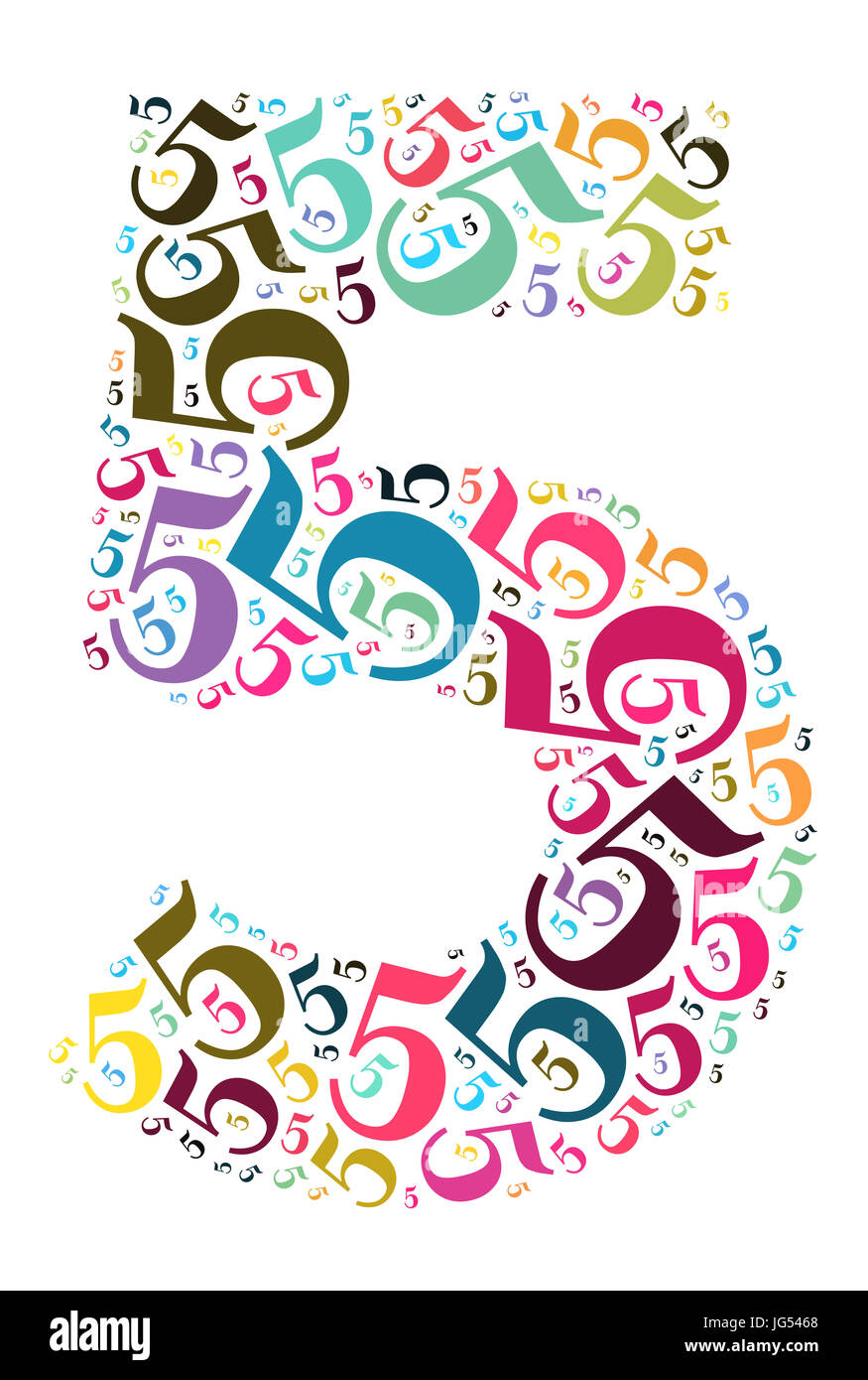 Number five wordcloud text concept Stock Photo - Alamy
