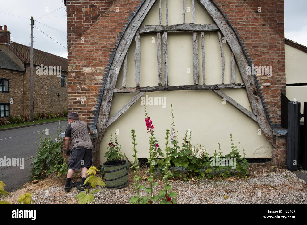 Historic buildings in the village of Braunston, Nothamptonshire Stock ...