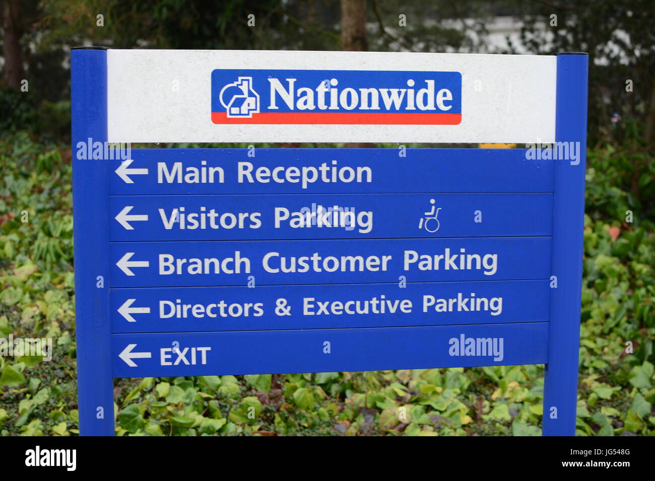 Nationwide building society sign head office Stock Photo - Alamy