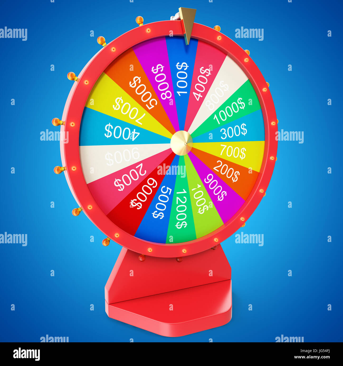 Realistic spinning fortune wheel, lucky roulette. Colorful wheel of ...