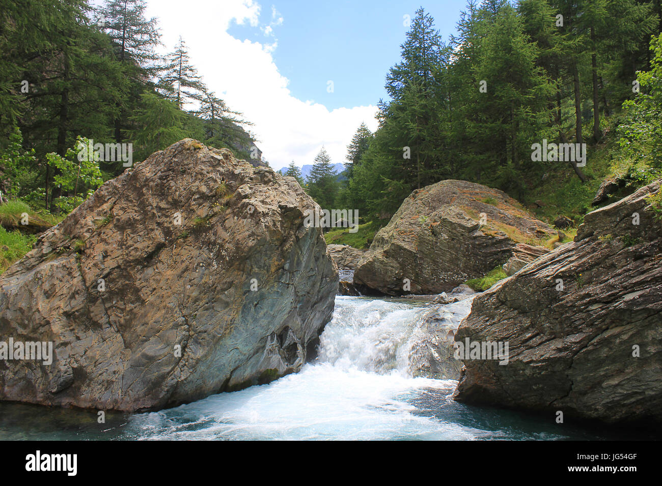 river crossing the rocks in mountain Stock Photo - Alamy