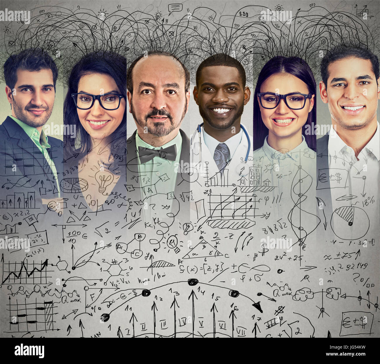 Business people brainstorming exchanging ideas Stock Photo - Alamy