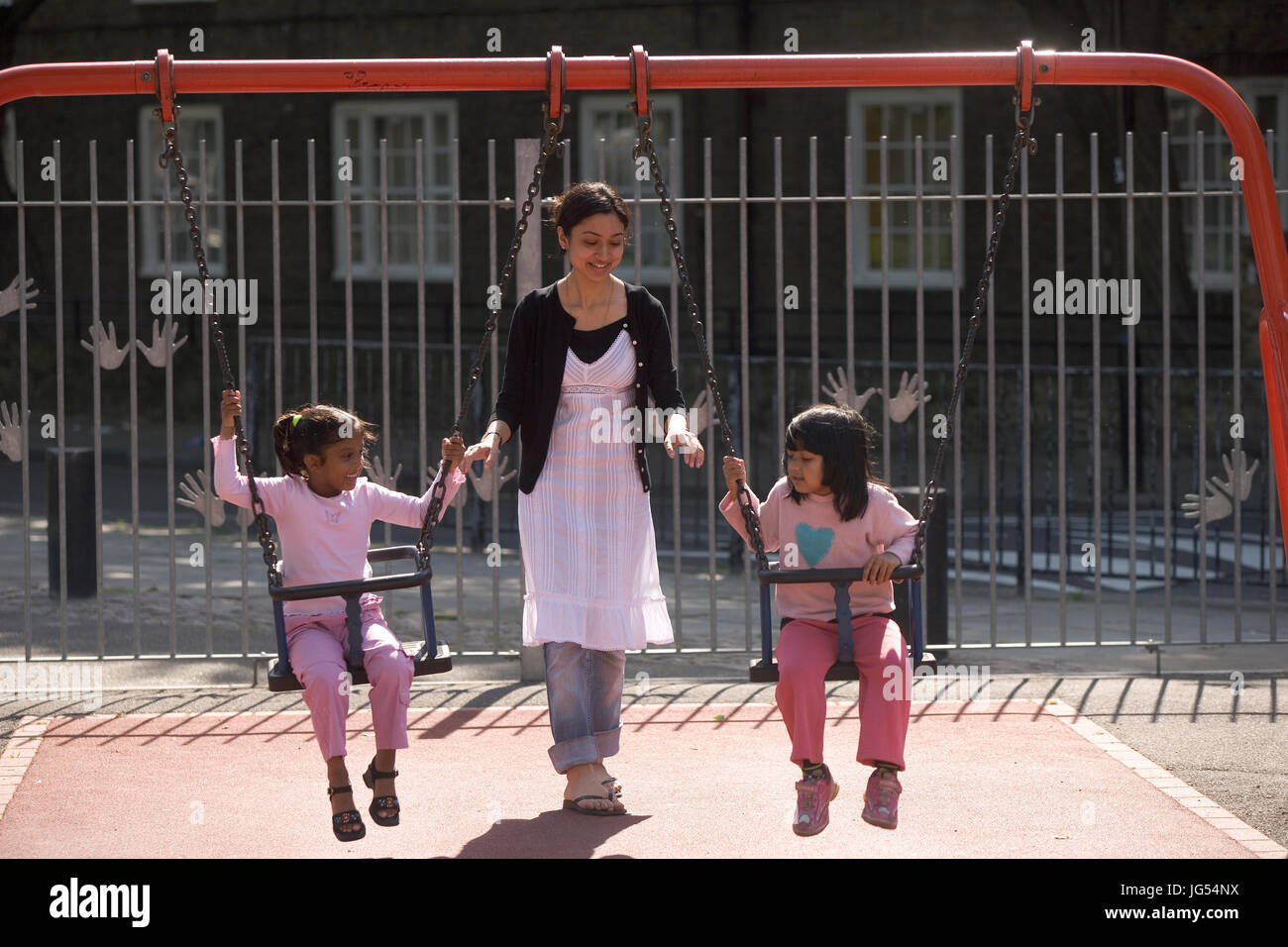 School playground, game girls hi-res stock photography and images - Alamy