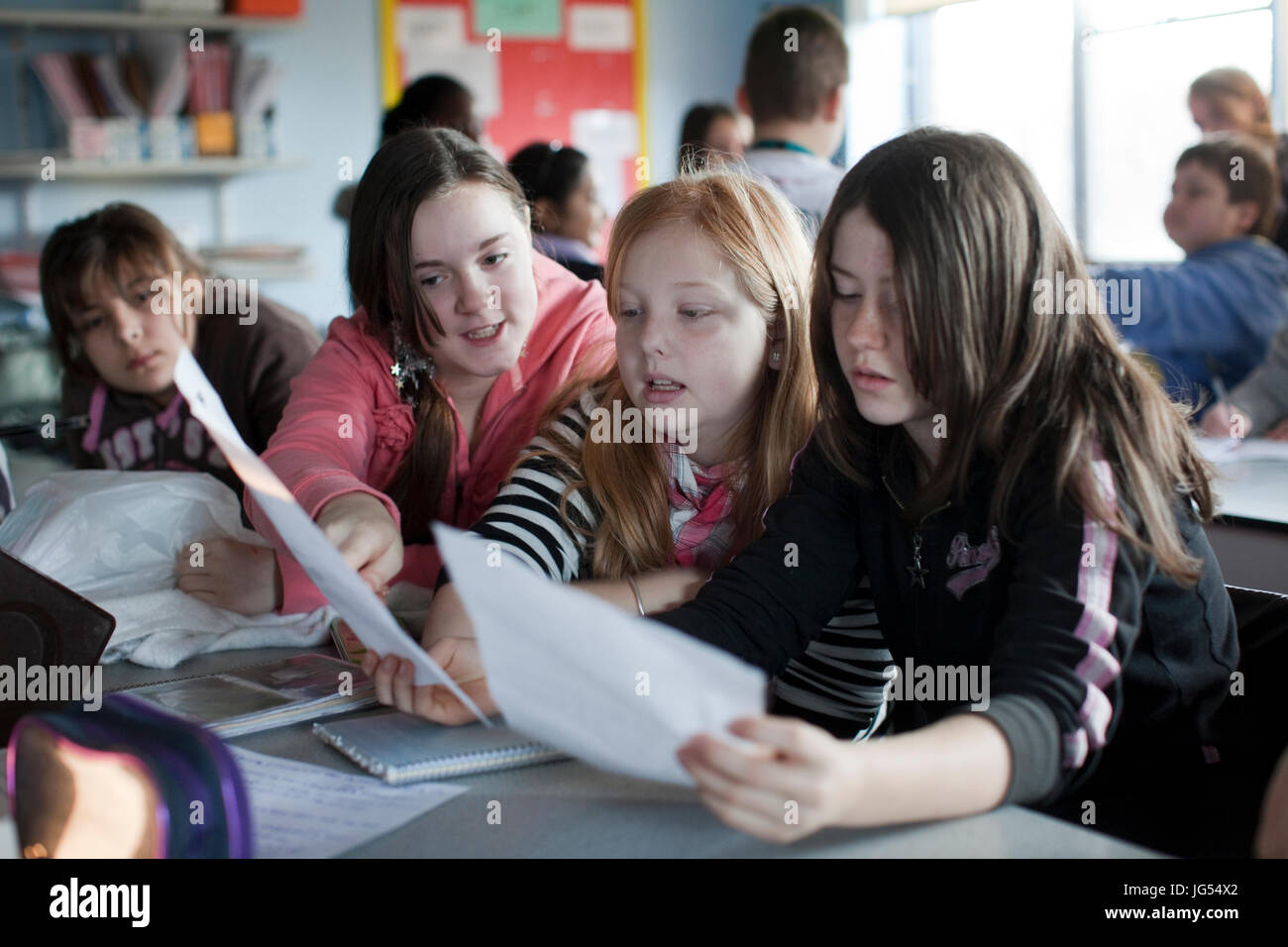 Rich Task, Year 8 class 8SFA, Saxon Hall, Stantonbury Campus: (left to ...