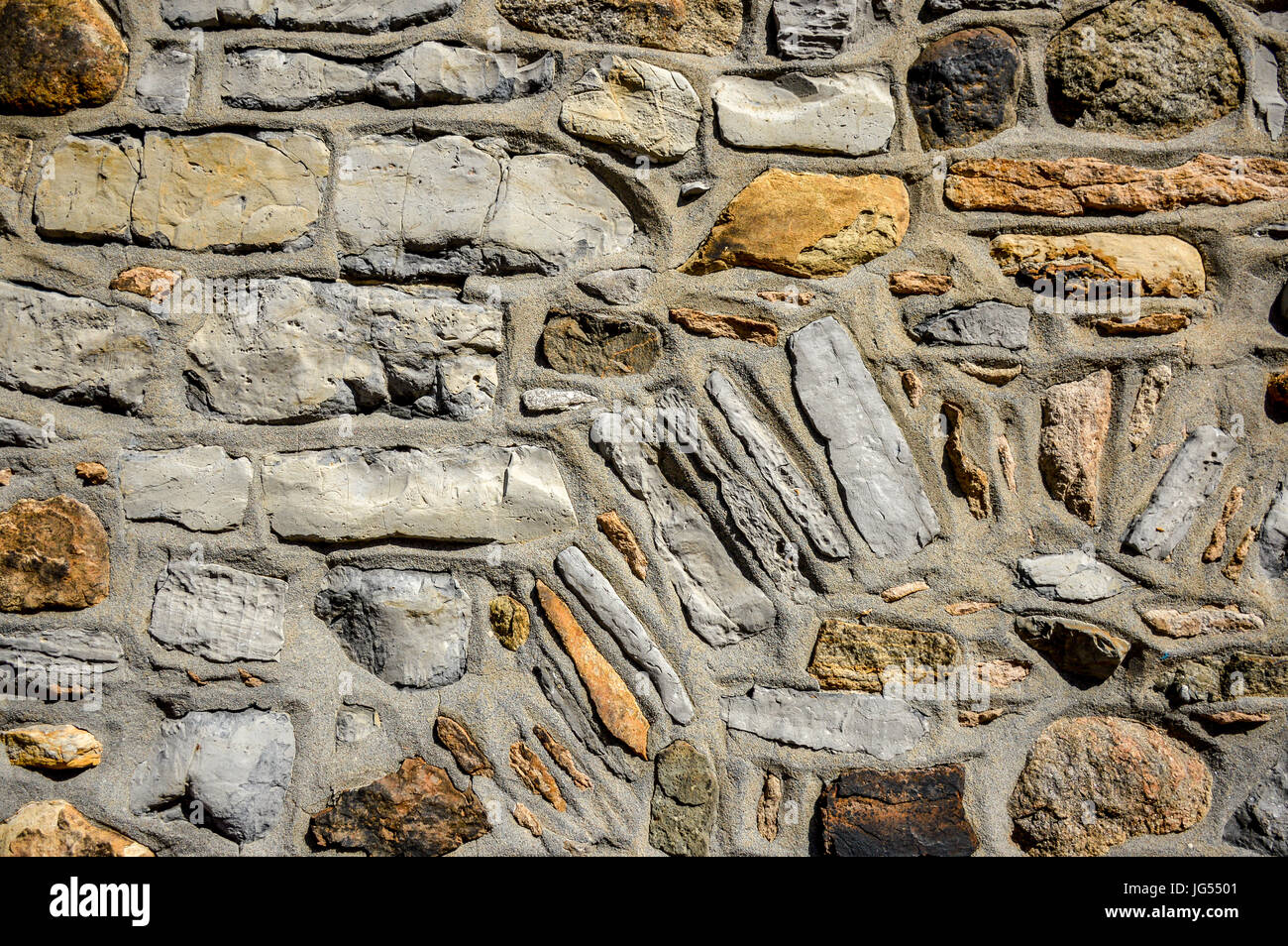 The ancient wall with rocks in the old port of Montreal, Canada Stock ...